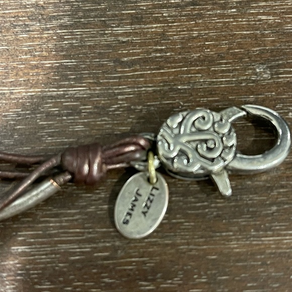 Lizzy James | Jewelry | Lizzie James Brown Leather Necklace Bracelet ...